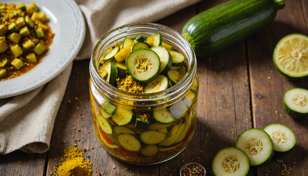 Pickles de Courgettes au Curry : Explosion de Saveurs